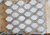 China White marble hexagon mosic tile 10mm Thickness For Bathroom / Kitchen for sale