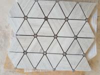 China White marble hexagon mosic tile 10mm Thickness For Bathroom / Kitchen for sale