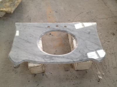 China Bianco cararra white Venato marble bathroom vanity tops for hospitality rennovation for sale