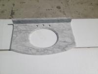 China Bianco cararra white Venato marble bathroom vanity tops for hospitality rennovation for sale
