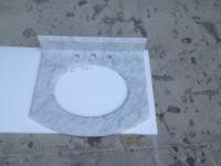 China Bianco cararra white Venato marble bathroom vanity tops for hospitality rennovation for sale