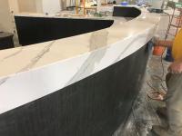 China White Calacatta calacatta quartz slab stone , calacatta quartz countertops for sale