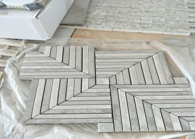 China Whit	Marble Mosaic Tile , marble mosic floor tile 10mm Thickness 302x302mm Sheet Size for sale