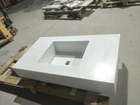 China White quartz integral basin sink for hospitality renovation for sale