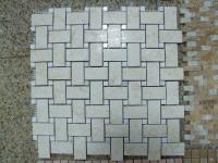 China White marble hexagon mosic tile 10mm Thickness For Bathroom / Kitchen for sale