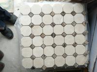 China White marble hexagon mosic tile 10mm Thickness For Bathroom / Kitchen for sale