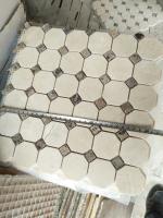 China White marble hexagon mosic tile 10mm Thickness For Bathroom / Kitchen for sale