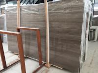 China White Wooden Vein Grey Marble Stone Countertops 2cm Thickness Big Slab for sale