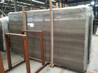 China White Wooden Vein Grey Marble Stone Countertops 2cm Thickness Big Slab for sale