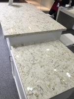 China Pre cut quartz stone vanity top Eased Edge Water Absorption < 1.0% for sale