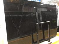 China Nero Marquina Polished Natural Marble Tile Bathroom Marble Shower Floor Tile for sale