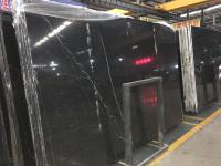 China Nero Marquina Polished Natural Marble Tile Bathroom Marble Shower Floor Tile for sale