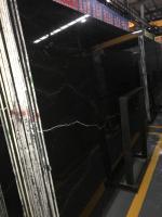China Nero Marquina Polished Natural Marble Tile Bathroom Marble Shower Floor Tile for sale