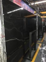 China Nero Marquina Polished Natural Marble Tile Bathroom Marble Shower Floor Tile for sale