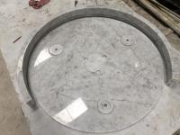 China Bianco cararra white Venato marble bathroom vanity tops for hospitality rennovation for sale