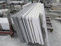 China White Quartz Solid Stone Countertops For Kitchen 2.5 G / Cm3 Bulk Density for sale