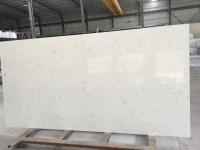 China White Quartz Solid Stone Countertops For Kitchen 2.5 G / Cm3 Bulk Density for sale