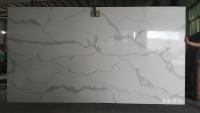 China White Quartz Solid Stone Countertops For Kitchen 2.5 G / Cm3 Bulk Density for sale