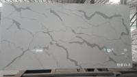 China White Quartz Solid Stone Countertops For Kitchen 2.5 G / Cm3 Bulk Density for sale