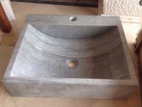 China Arabescato White Marble Basin / Bathroom Wash Sink Wood Vein Marble Basin for sale