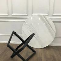 China Simple Marble Stone Countertops Round Square Dining Table Tops For Hospitality Furniture for sale