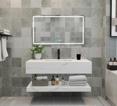 China Polished Crystallized Quartz Stone Integrated Wash Basin for sale
