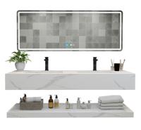 China SGS Engineered Quartz Stone Bathroom Vanity Tops for sale