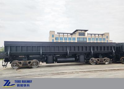China KF60 Railway Side Dump Car 60t Load Air Tipping Cylinder for Standard Gauge Ballast for sale