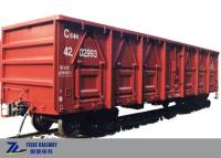 China 61t Load Open Top Wagon Train Car 80 Km/H For General Goods for sale