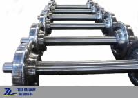 China Wheelset 650mm Wagon Wheel Axles For Heavy Duty Truck 3 Axle Bogie for sale