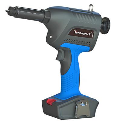 China Hexagon Punching Cordless Battery Rivet Gun Rivet Nut Setting Tool 19mm Stroke for sale