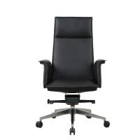 China PU Memory Foam Ergonomic Office Chair Foam Black Leather Swivel Chair High Density for sale