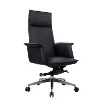 China PU Memory Foam Ergonomic Office Chair Foam Black Leather Swivel Chair High Density for sale