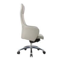 China Back Leather Ergonomic Home Office Chair Executive 350mm Radius Aluminum Base for sale