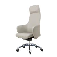 China Back Leather Ergonomic Home Office Chair Executive 350mm Radius Aluminum Base for sale