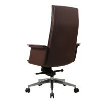 China Brown Ergonomic Office Leather Chair Executive SGS BIFMA Certification for sale