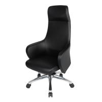 China 70mm Cylinder Swivel Leather Adjustable Height Office Chair SGS BIFMA for sale