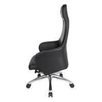 China 70mm Cylinder Swivel Leather Adjustable Height Office Chair SGS BIFMA for sale