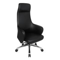 China 70mm Cylinder Swivel Leather Adjustable Height Office Chair SGS BIFMA for sale