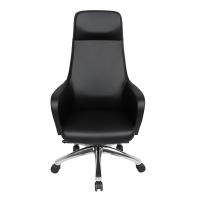 China 70mm Cylinder Swivel Leather Adjustable Height Office Chair SGS BIFMA for sale