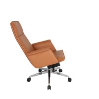 China Orange Ergonomic Computer Chair High Density Leather Memory Foam Office Chair for sale