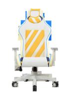 China Soft HR Foam White Cream Ergonomic Gaming Chair 3D Armrest For Child for sale