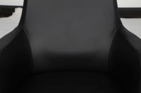 China Adjustable Ergonomic Office Leather Chair 60mm PU Caster SGS for sale