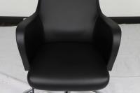 China Adjustable Ergonomic Office Leather Chair 60mm PU Caster SGS for sale