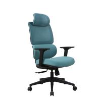 China Blue Ergonomic Desk Chair Revolving High Back Swivel Gaming Chair Adjustable for sale