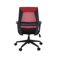 China Ergo Smooth Lumbar Support Chair Black Red High Back Mesh Office Chair With Nylon Base for sale