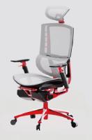 China Ergo Human High Back Swivel Chair Reclining Gaming Chair With Headrest Chrome Base for sale