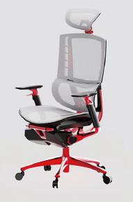 China Ergo Human High Back Swivel Chair Reclining Gaming Chair With Headrest Chrome Base for sale