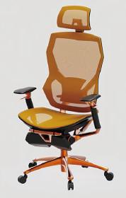 China PP GF Yellow Ergonomic Office Chair With Footrest Breathable for sale