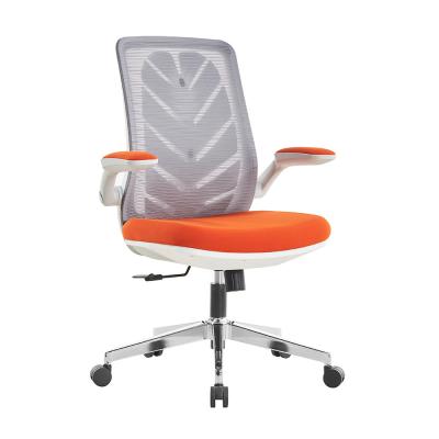 China Computer Desk Mesh Swivel Task Chair Adjustable Rocking Rolling Medium Back Office Chair for sale